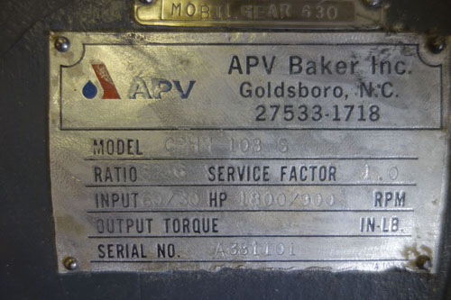 APV Motor, 60 Hp, 1800 Rpm Model number CPHM108 | Topos Mondial